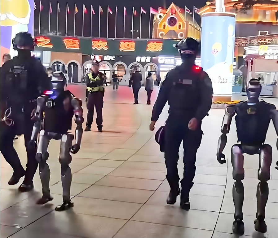 Humanoid robots join police patrols in Nanshan during Spring Festival